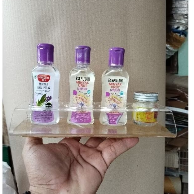 Jual rak display akrilik tempat parfum dan produk kemasan botol kecil ...