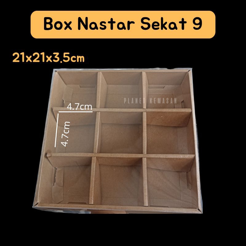 Jual [ISI 5pc] BOX NASTAR SEKAT 9 DUS SEKAT 9 KRAFT COKLAT BOX KUE ...