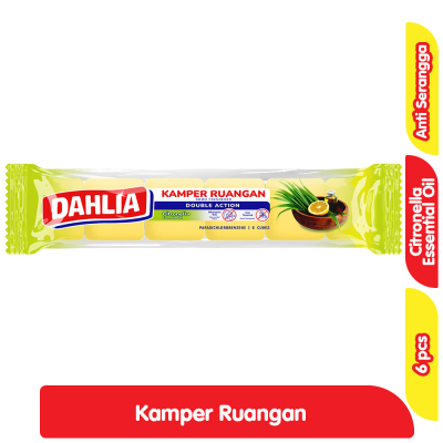Jual dahlia kamper ruangan double action citronella isi 6 | Shopee ...