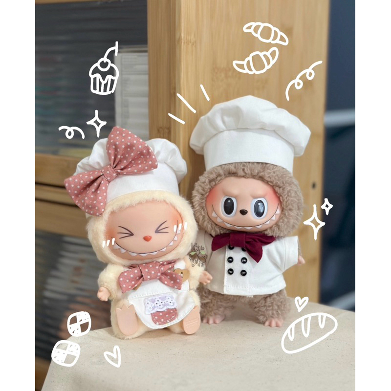 Jual LITTLE BUDS - The Monster Labubu Chef Set/ Baju Koki Labubu ...