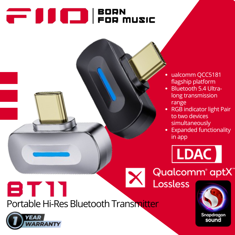 Jual FiiO BT11 / BT-11 / BT 11 Portable Hi-Res Bluetooth Transmitter with LDAC and aptX | Shopee ...