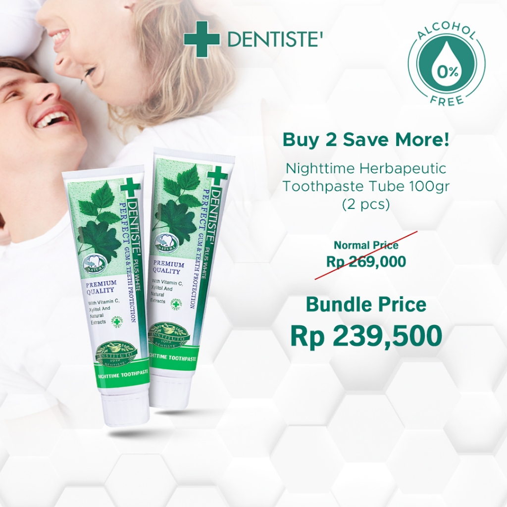 Jual BUNDLE 2 DENTISTE Nighttime Herbapeutic Toothpaste Tube 100gr ...