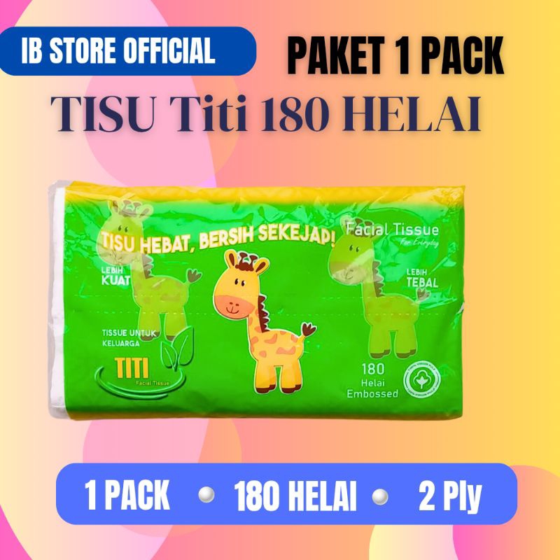 Jual (1 PCS) Tissue Titi 180 HELAI 2 ply tisu wajah halus dan lembut ...