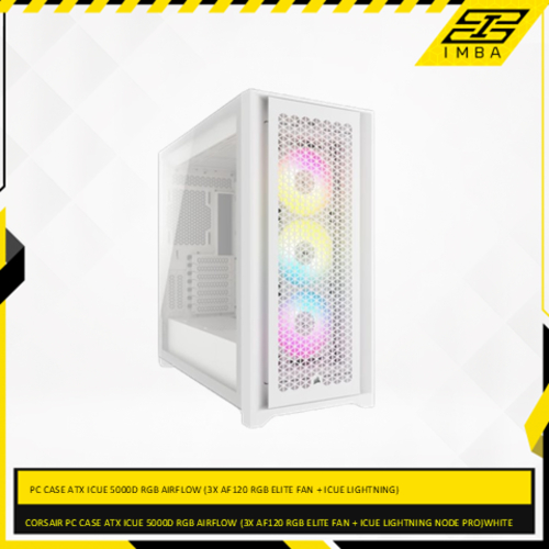 Jual CORSAIR PC CASE ATX ICUE 5000D RGB AIRFLOW (3X AF120 RGB ELITE FAN ...