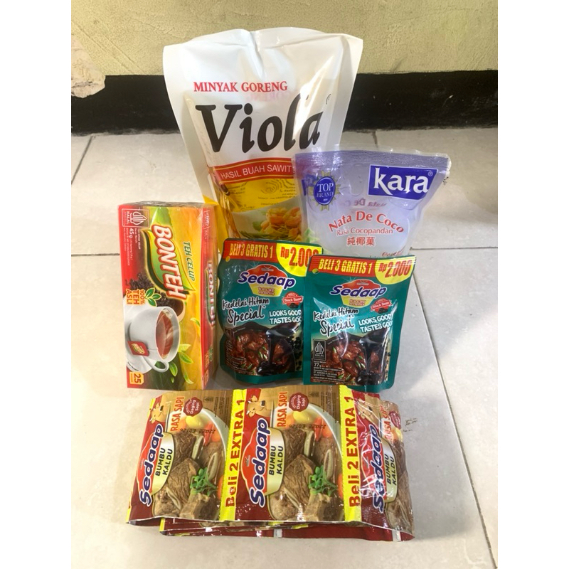 Jual PAKET HAMPERS SEMBAKO ( Minyak 800ml , Naco , Bonteh , Kecap sedap ...