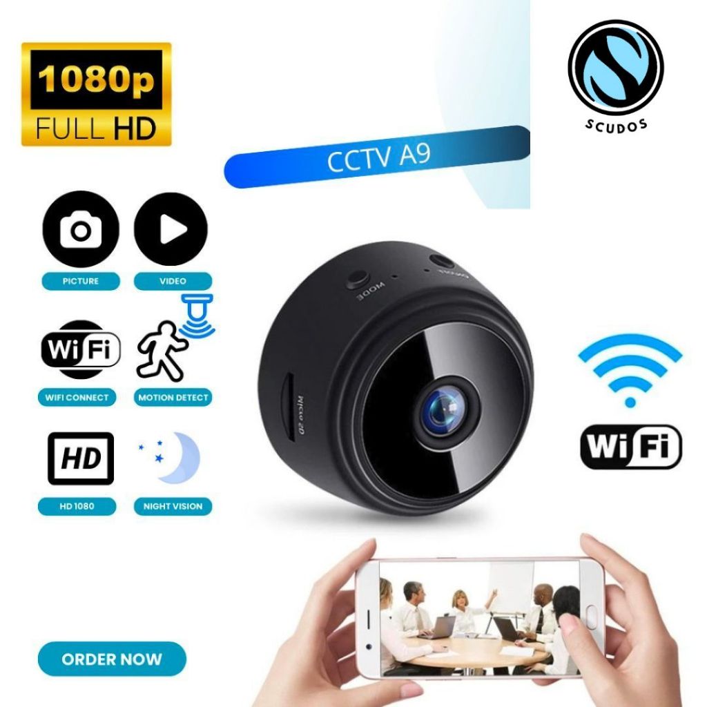 Jual SCUDOS CCTV Wireless A9 Mini Smart Camera Wifi HD 1080P Micro v380 ...