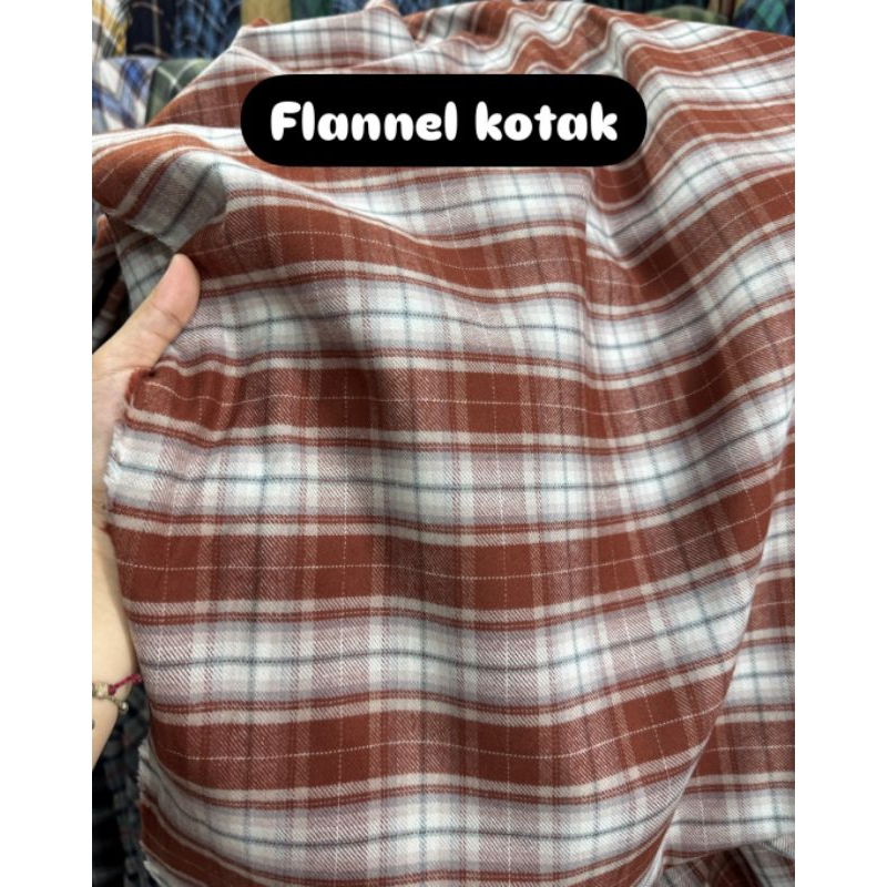Jual Kain Flannel Kotak Motif Uniqlo Import Premium Shirt/Kemeja/Dress ...