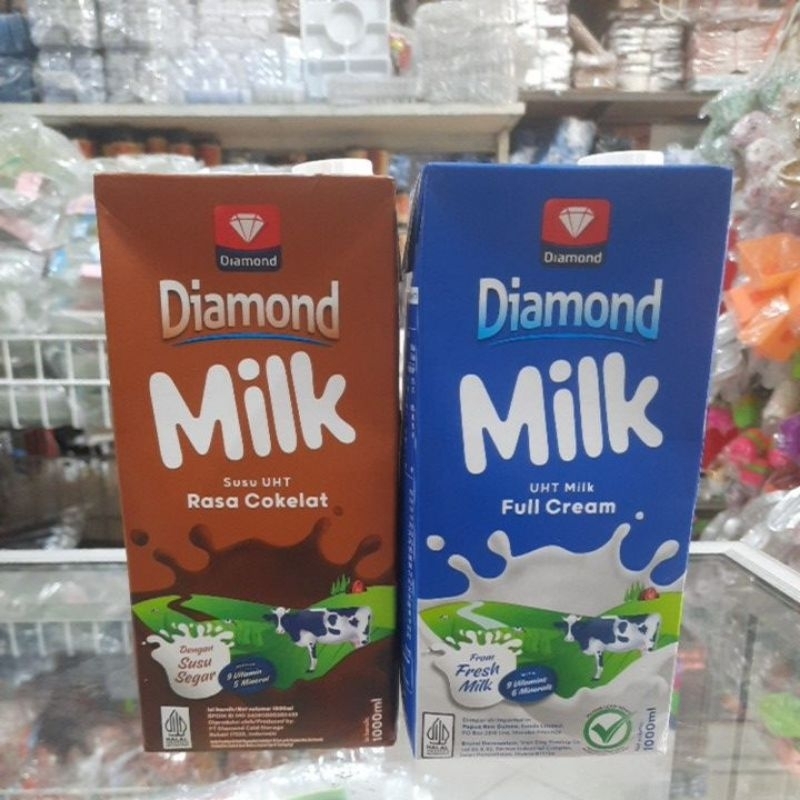 Jual UHT Diamond Fullcream 1 Liter / Susu Diamond 1 Liter / Susu Uht fullcream 1 liter | Shopee ...