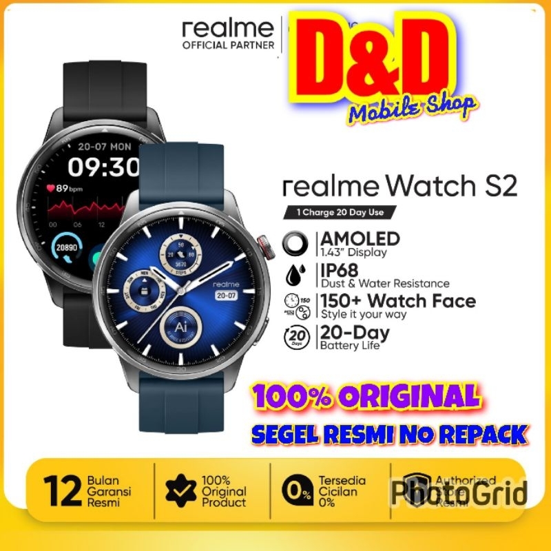 Jual REALME WATCH S2 SMARTWATCH | 1,43 INCH AMOLED | IP69 WATERPROOF ...