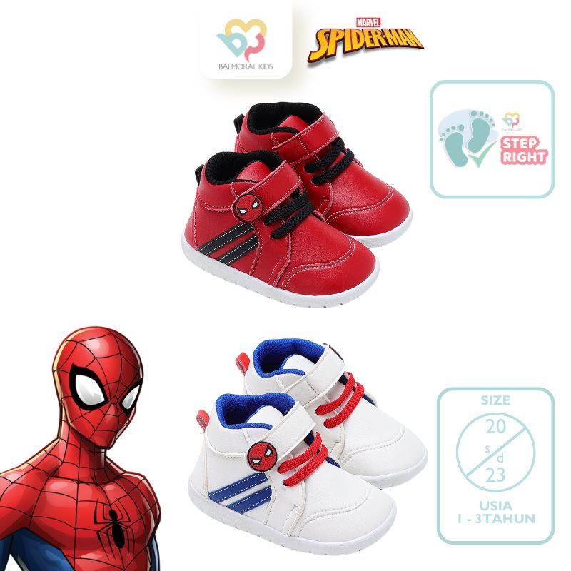 Jual Balmoral Kids Sepatu Cicit Anak Boys Marvel Spiderman Usia 1 - 3 ...