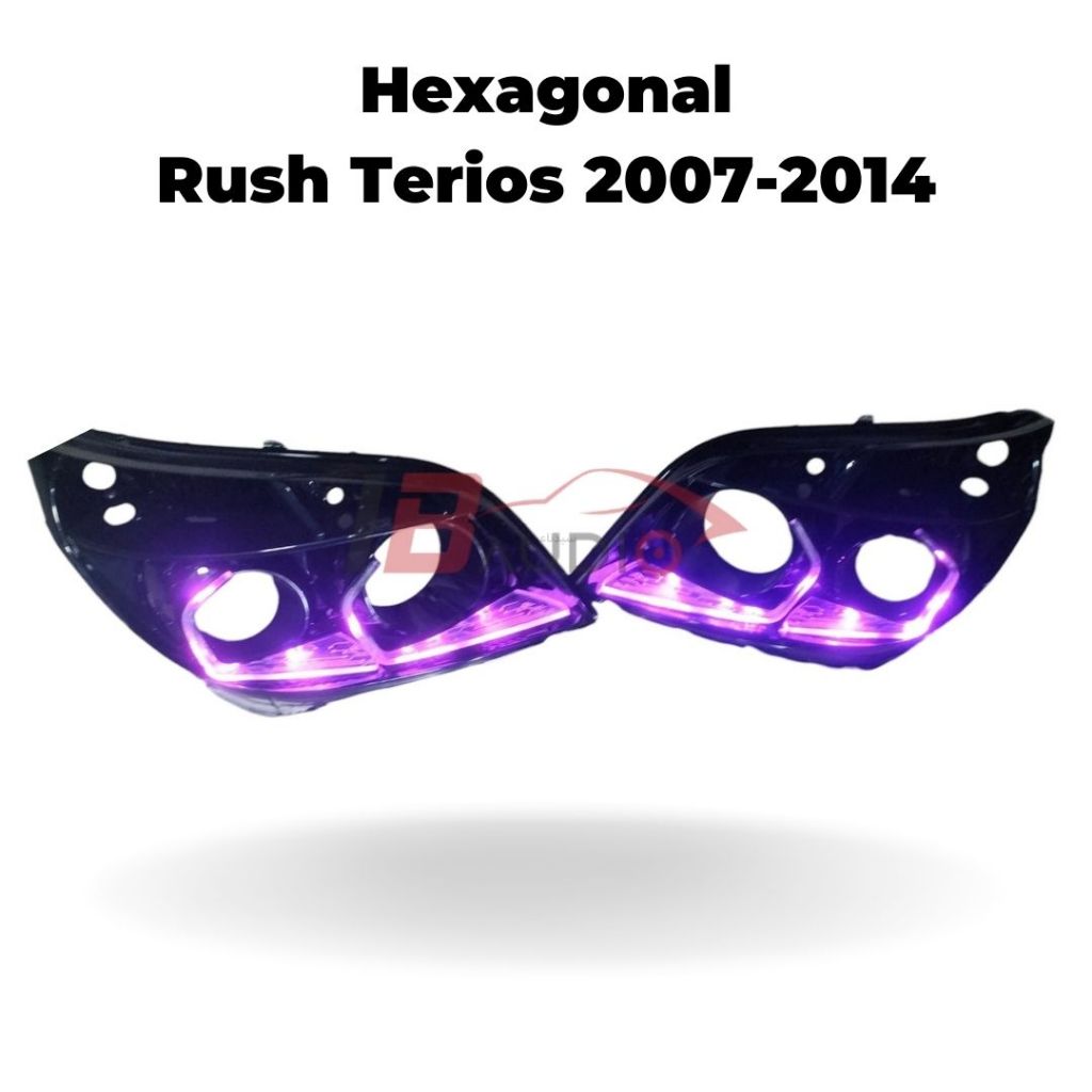 Jual Slim L Frame Hexagonal Lazy Series Lampu Headlamp LED Depan RGB ...