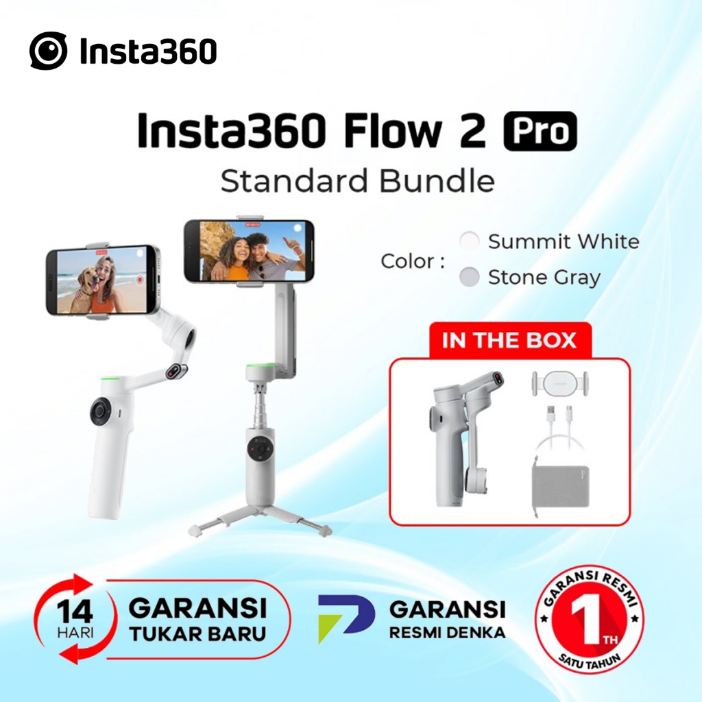 Jual Insta360 Flow 2 Pro Standar Smarphone Stabilizer Gimbal iPhone/ Android AI Auto Tracking ...