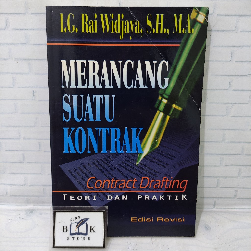 Jual (ORIGINAL) Buku Merancang Suatu Kontrak (Contract Drafting) Teori dan Praktik Edisi Revisi ...