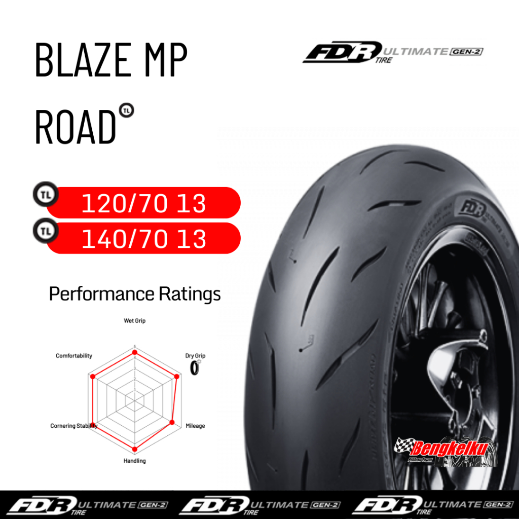 Jual FDR Tubeless BLAZE MP ROAD Ban Motor NMAX PCX | Shopee Indonesia