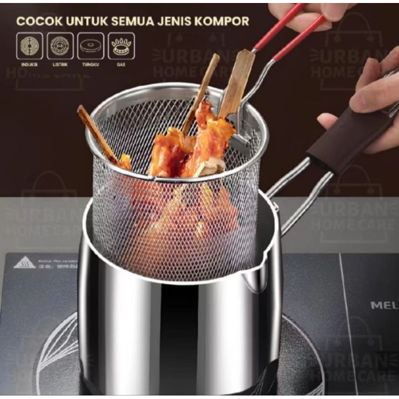 Jual Multi Deep Fryer Mini 2in1 Rebus Goreng Stainless | Shopee Indonesia
