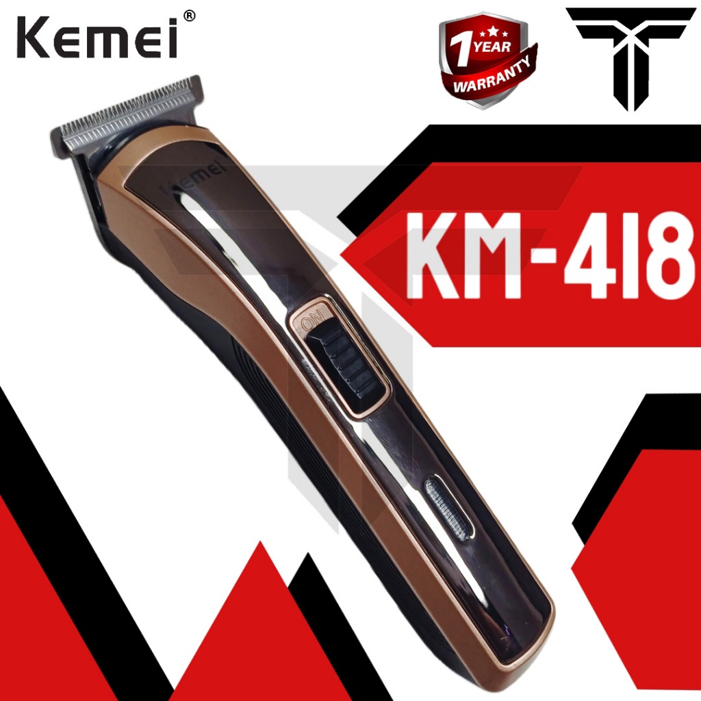 Jual Kemei KM 418 Alat cukur rambut Elektrik Professional Hair clipper Rechargeable berkualitas ...