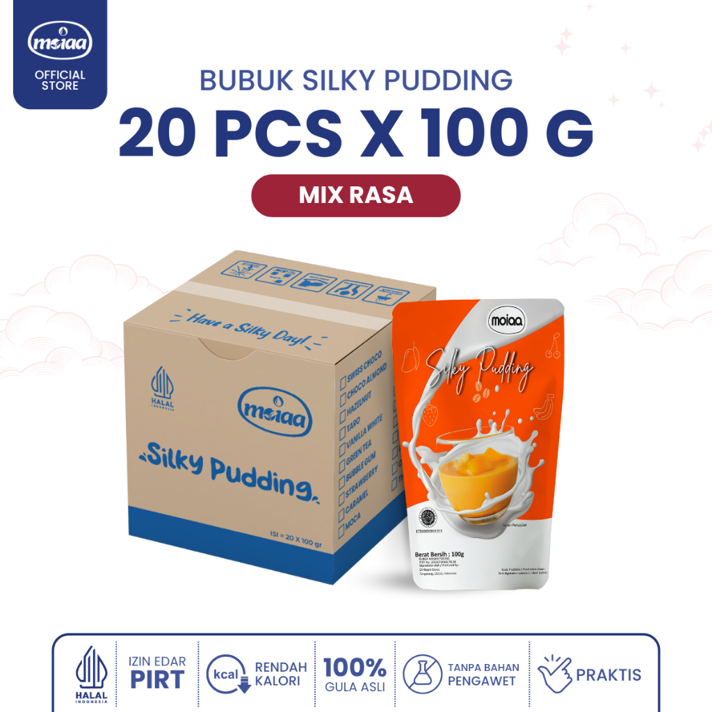 Jual MOIAA - Box Mix Rasa - Silky Pudding MOIAA 100 gram | Shopee Indonesia