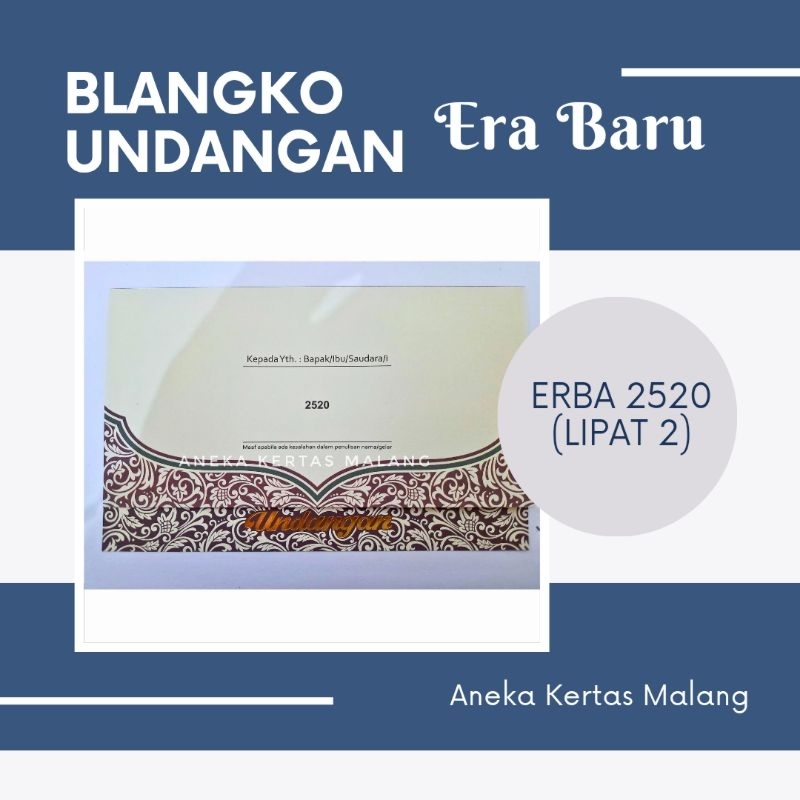 Jual Blangko Undangan Erba 2520 Terbaru (Cek Deskripsi) | Shopee Indonesia