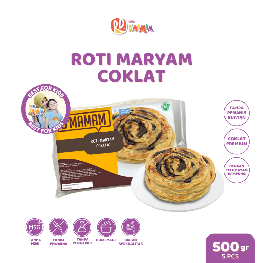 Jual DMAMAM Roti Maryam Coklat 500g Homemade / Roti Cane Coklat / Roti ...