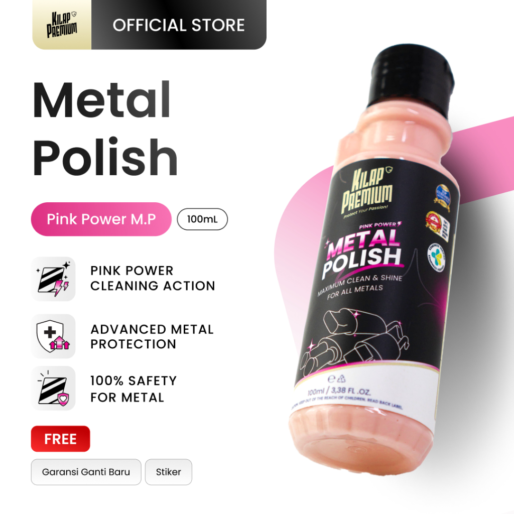 Jual Kilap Premium Pink Power Metal Polish / Pengkilap Logam Chrome ...