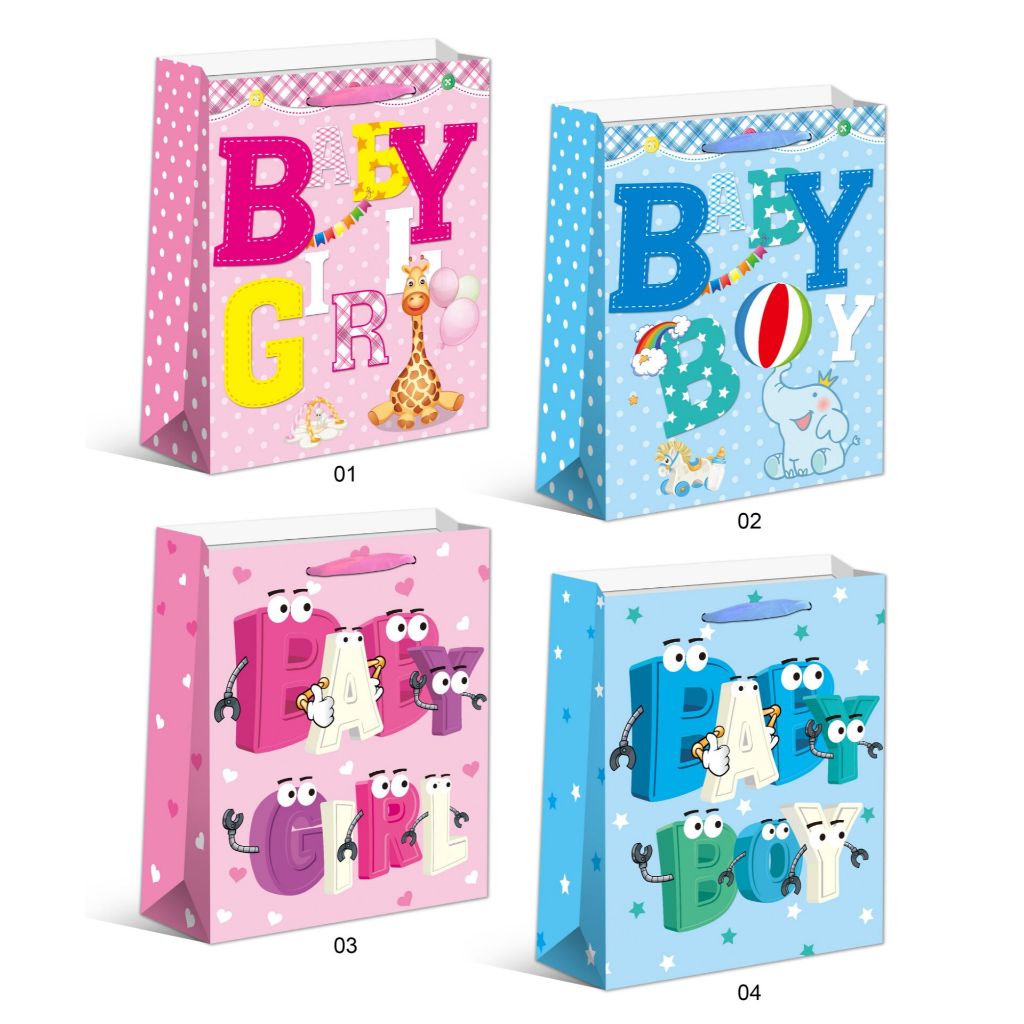 Jual Paper Bag Baby Boy / Paper Bag Baby Girl / Goodie bag Baby Boy ...