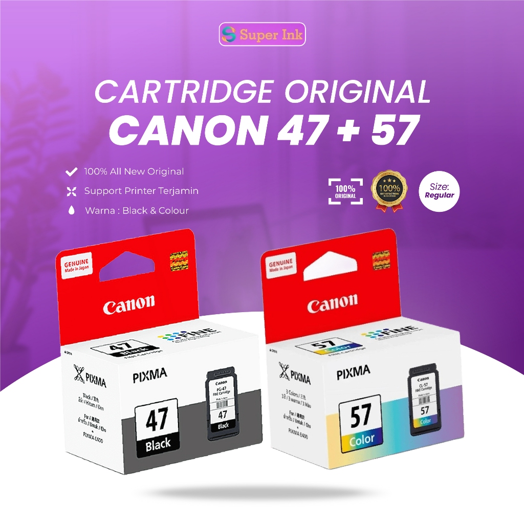 Jual Catridge Printer Canon 47/57 Warna Original E400,E460,E3170,E3177,E410,E417,E470,E47,E480 ...