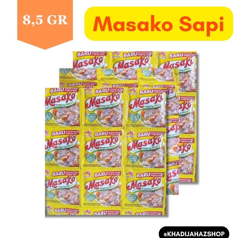 Jual MASAKO SAPI PENYEDAP RASA SACHET [2 RENCENG ISI 24 SACHET ...