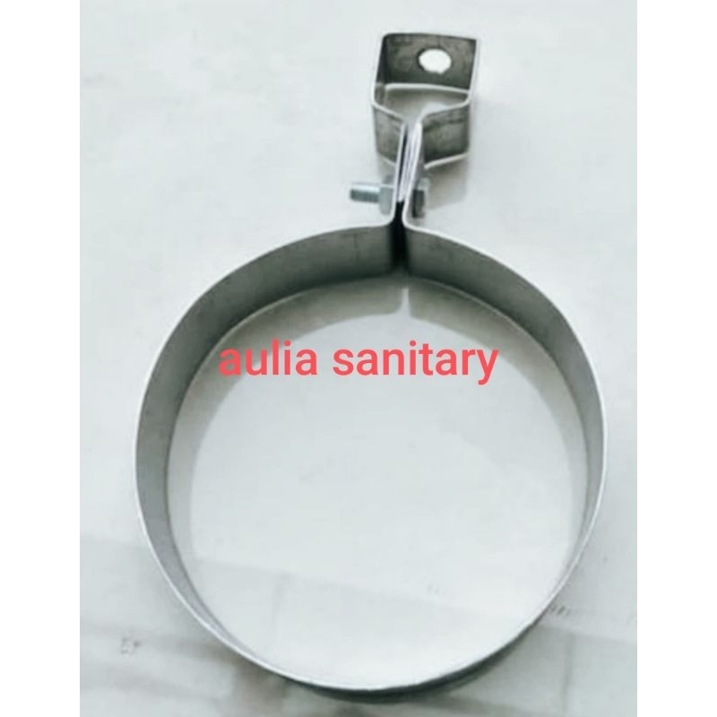 Jual clam pipa gantung stainless /clam pengikat pipa ukuran variasi ...