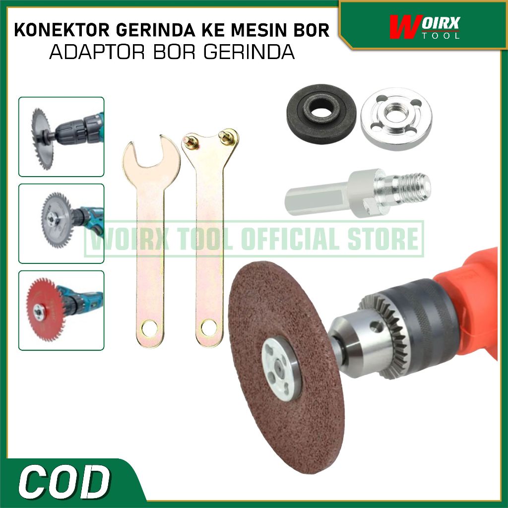 Jual WOIRX TOOL Konektor Mesin Bor Jadi Mesin Gerinda Adaptor Adapter ...