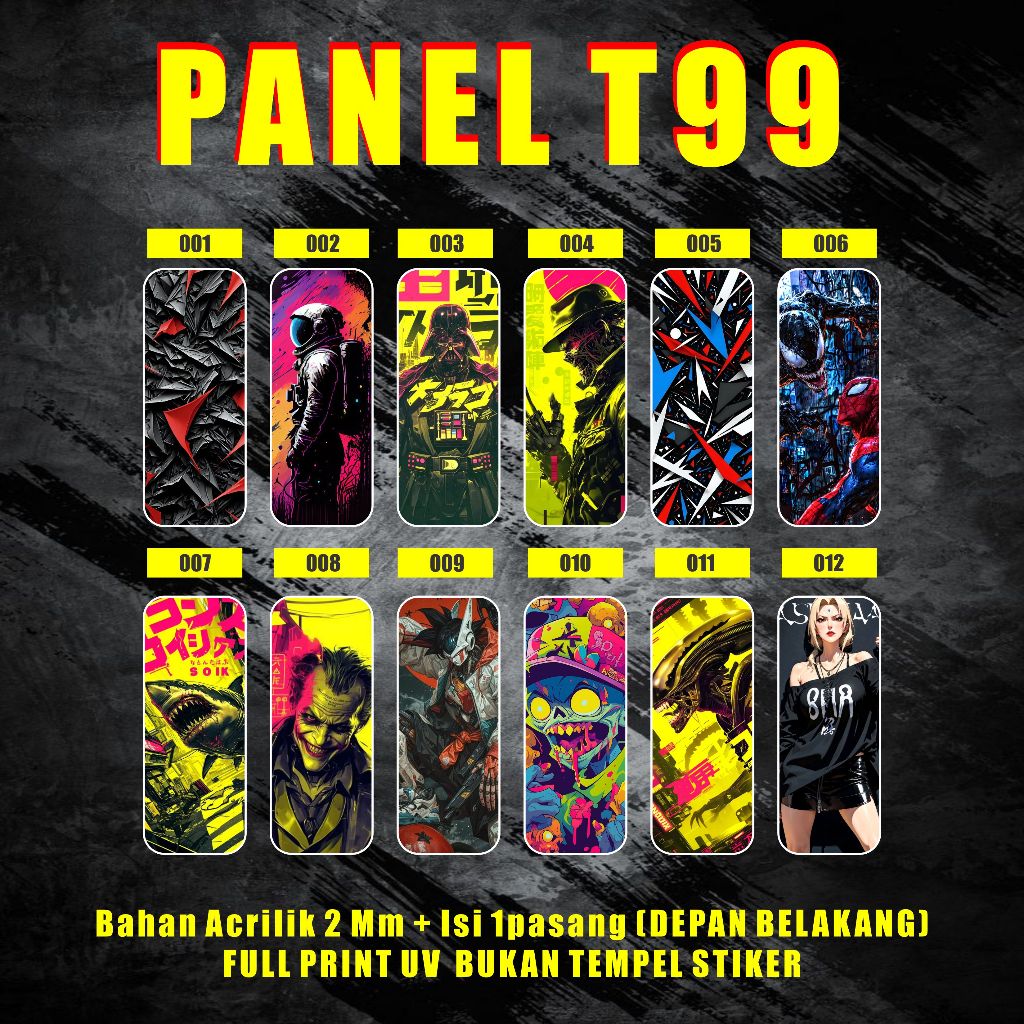 Jual Panel T99 Full Print UV Bukan Tempel Stiker | Shopee Indonesia