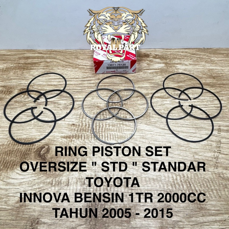 Jual RING PISTON OS STD 1TR TOYOTA INNOVA INOVA BENSIN 1TR 2.0 2000CC ...