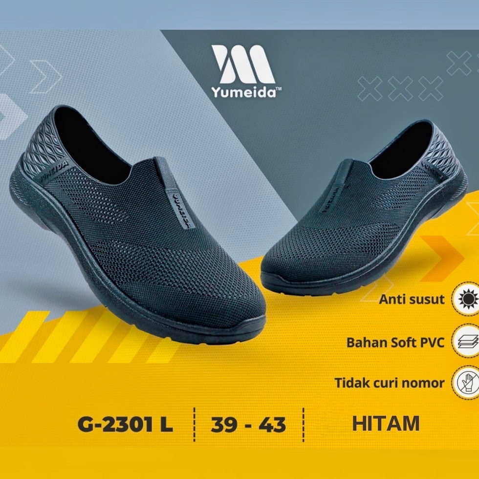 Jual YUMEIDA 2301 - Sapatu Slip On Karet Pria Dewasa - Sepatu Kerja ...