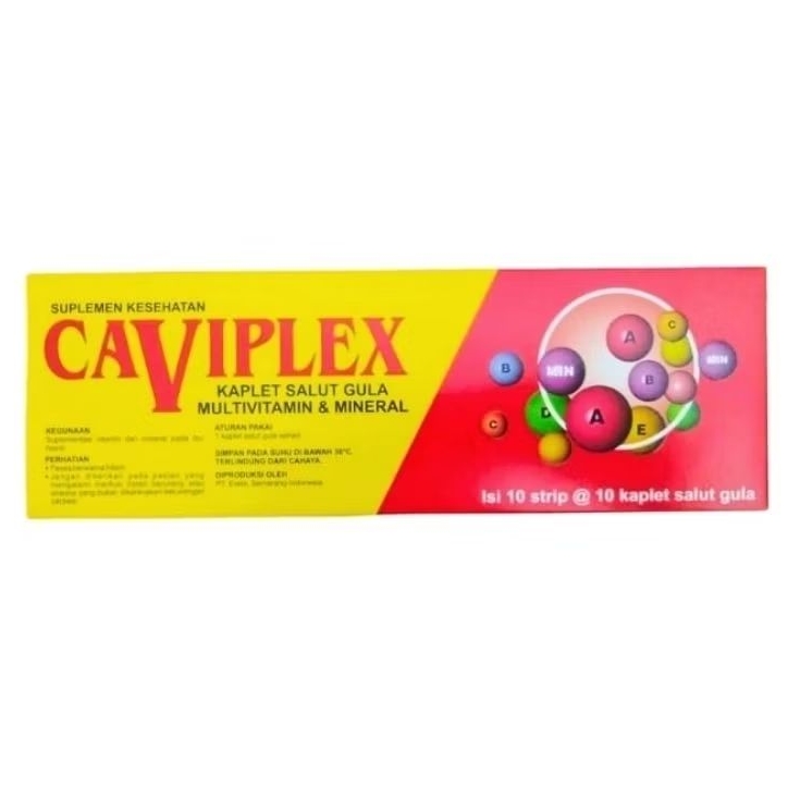 Jual CAVIPLEX Kaplet Salur Gula - Multivitamin & Mineral (100's /Dus ...