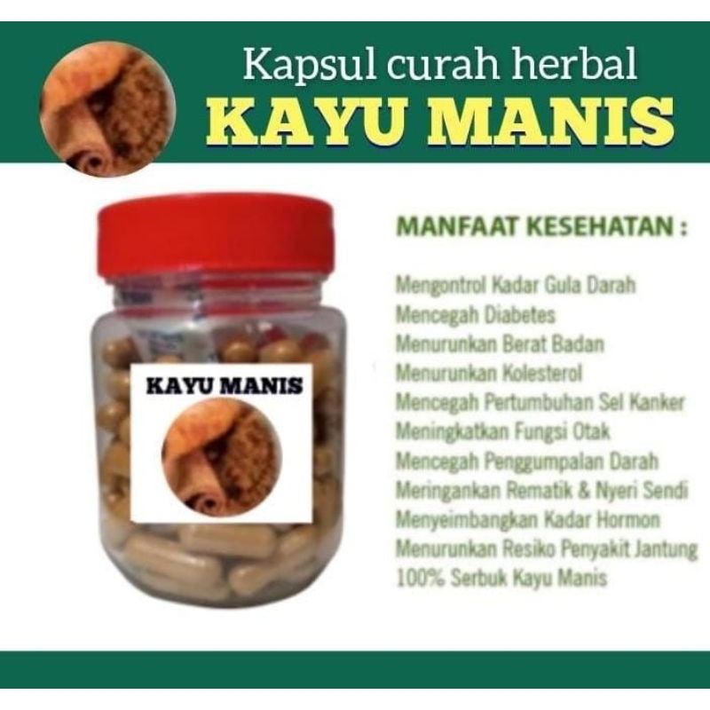 Jual kayu manis Curah kapsul Herbal Isi 100 kemasan BOTOL | Shopee ...