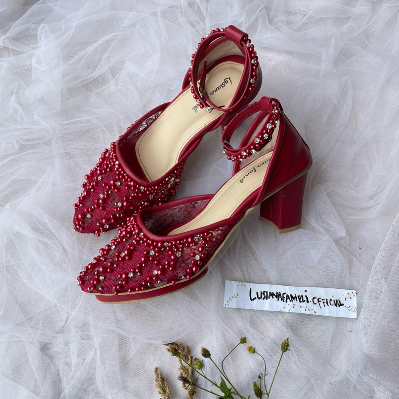Jual 𝑺𝒆𝒐 𝒅𝒂𝒃𝒊 | sepatu payet pengantin heels pesta kondangan wisuda ...
