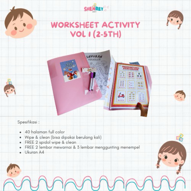 Jual Worksheet activity PAUD-TK | lembar aktivitas anak pra sekolah ...