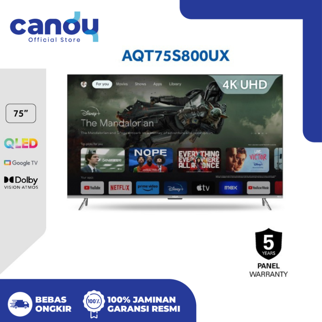 Jual AQUA Elektronik TV 75 Inch- 4K HDR - Google TV - Bezel Less - RAM ...