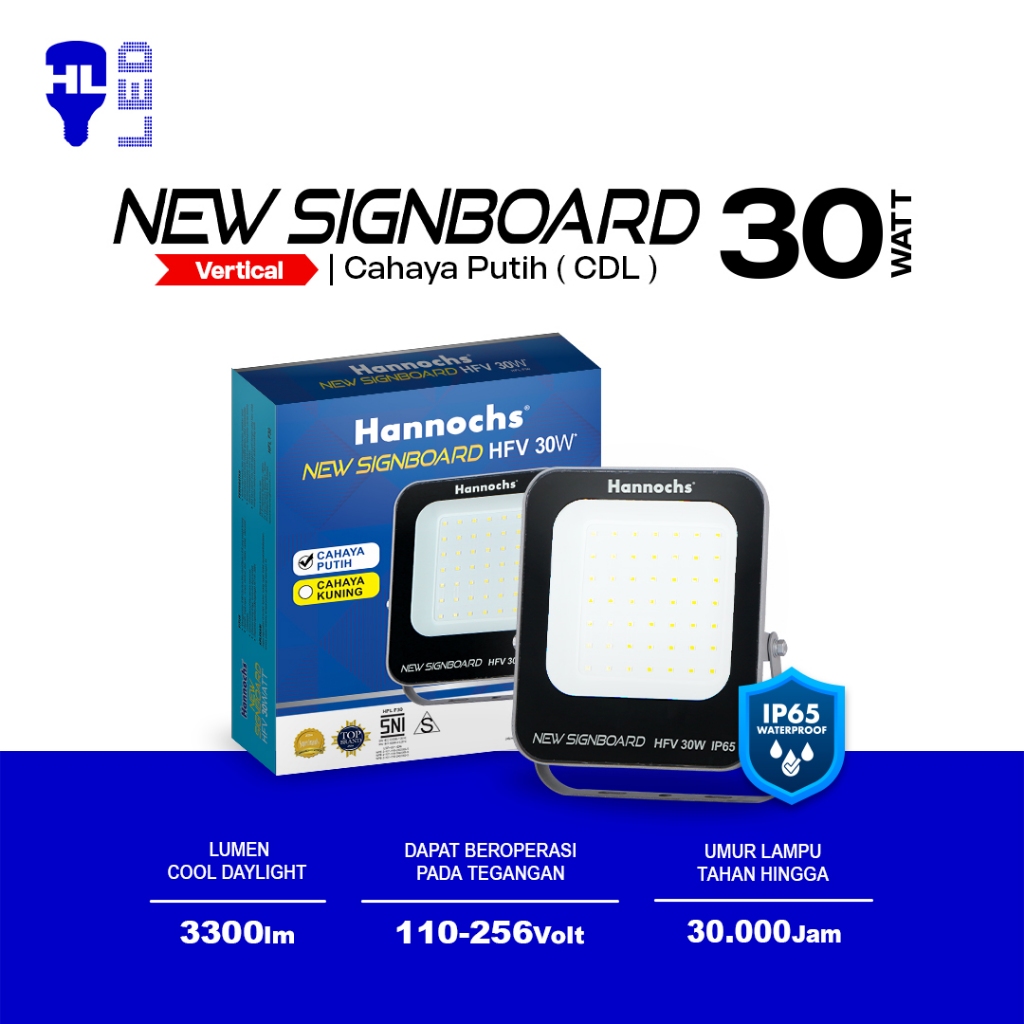 Jual Hannochs Lampu Sorot LED Flood Light New Signboard HFV 30W Cahaya ...