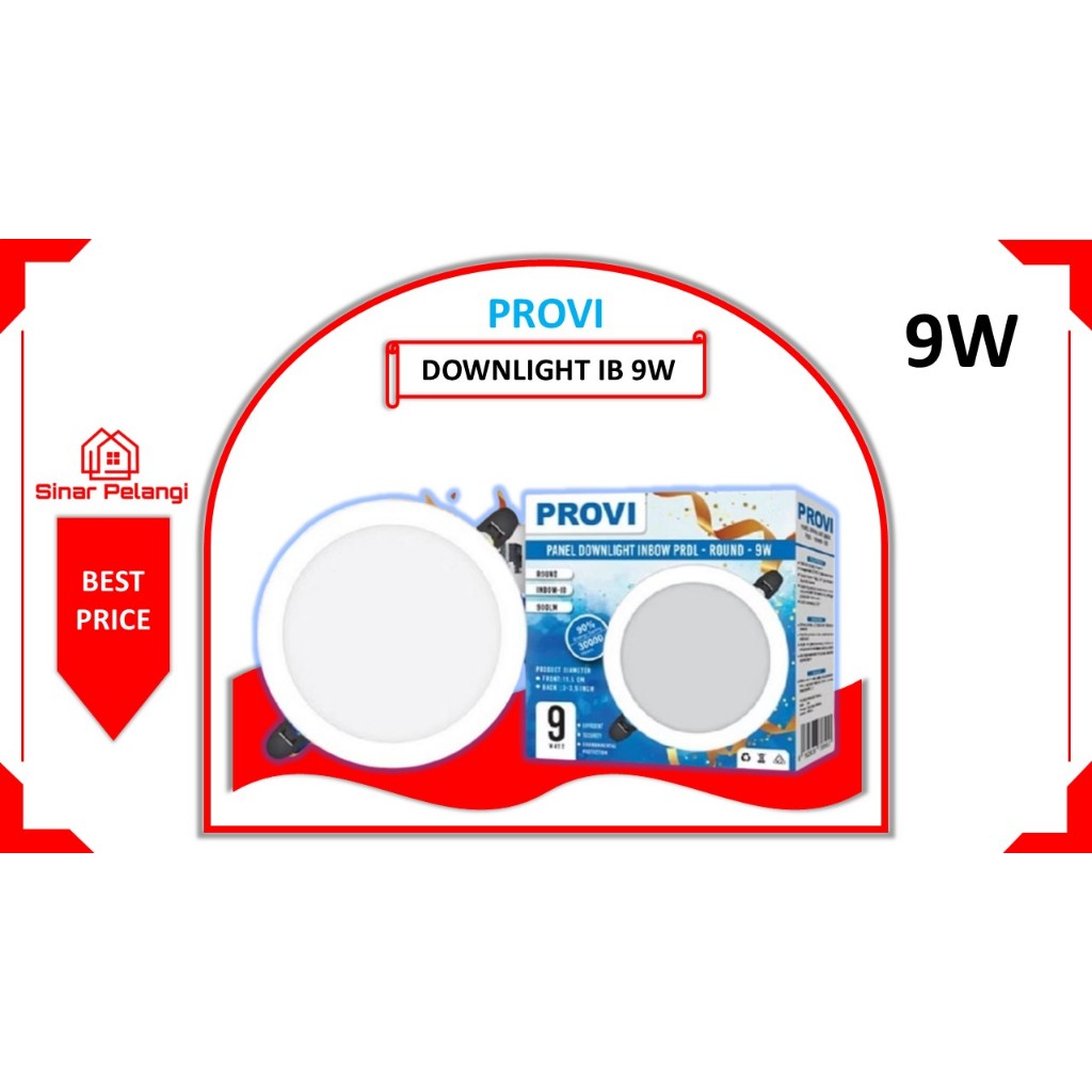 Jual PROVI PANEL DOWNLIGHT 9 WATT | Shopee Indonesia