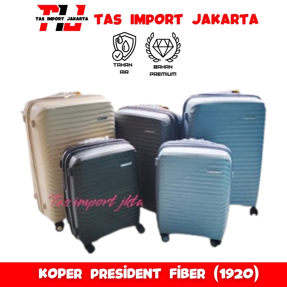 Jual Koper President Fiber (1920) TSA , EXPANDING dan ANTI THEFT Zipper ...