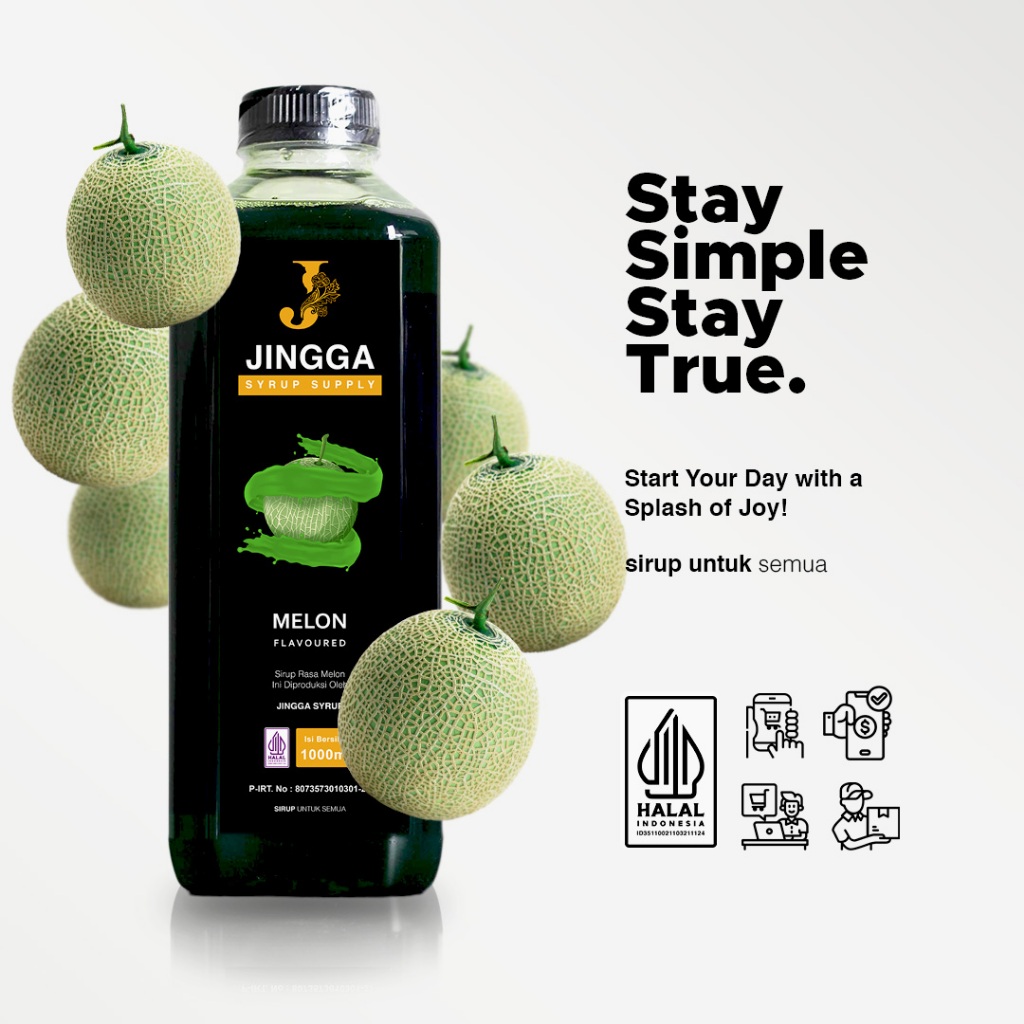 Jual JINGGA Melon Syrup 1000 ml - Sirup Melon Untuk Mocktail Cocktail ...