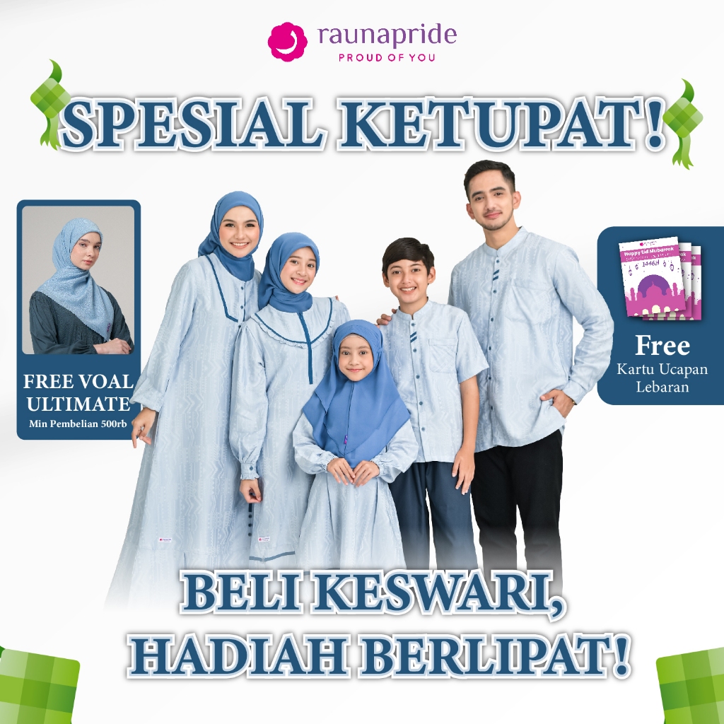 Jual Rauna Pride - [ FREE HIJAB] Sarimbit Keswari Baju Lebaran 2025 ...