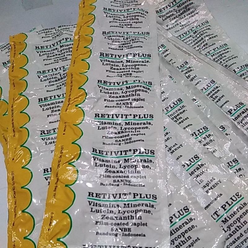 Jual Retivit plus vitamin mata perlembar 10 kaplet | Shopee Indonesia