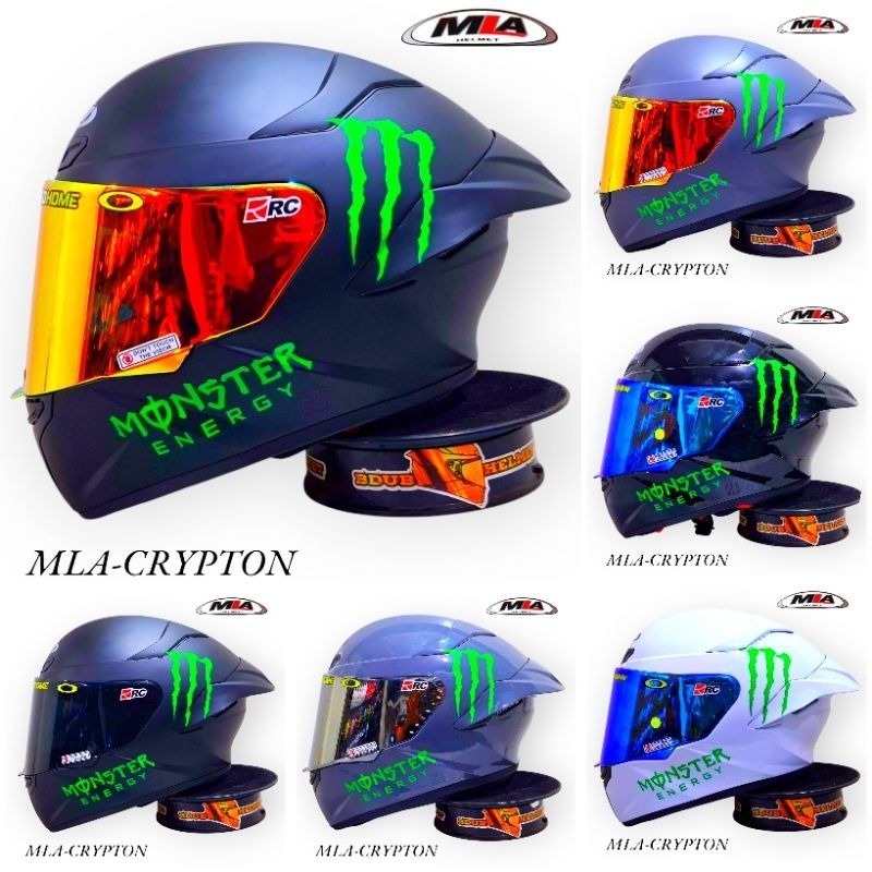 Jual Helm TT course ttc mla black dof monster paket ganteng spoiler 3D ...