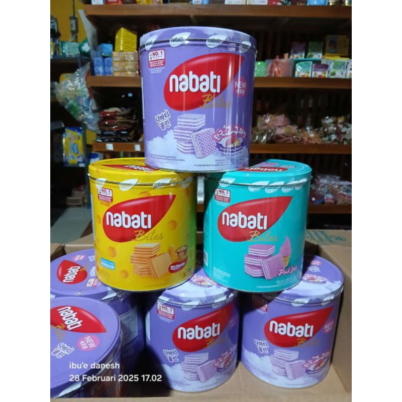 Jual NABATI KALENG wafer biskuit wafer roti kue 1 dus karton 6 pcs ...