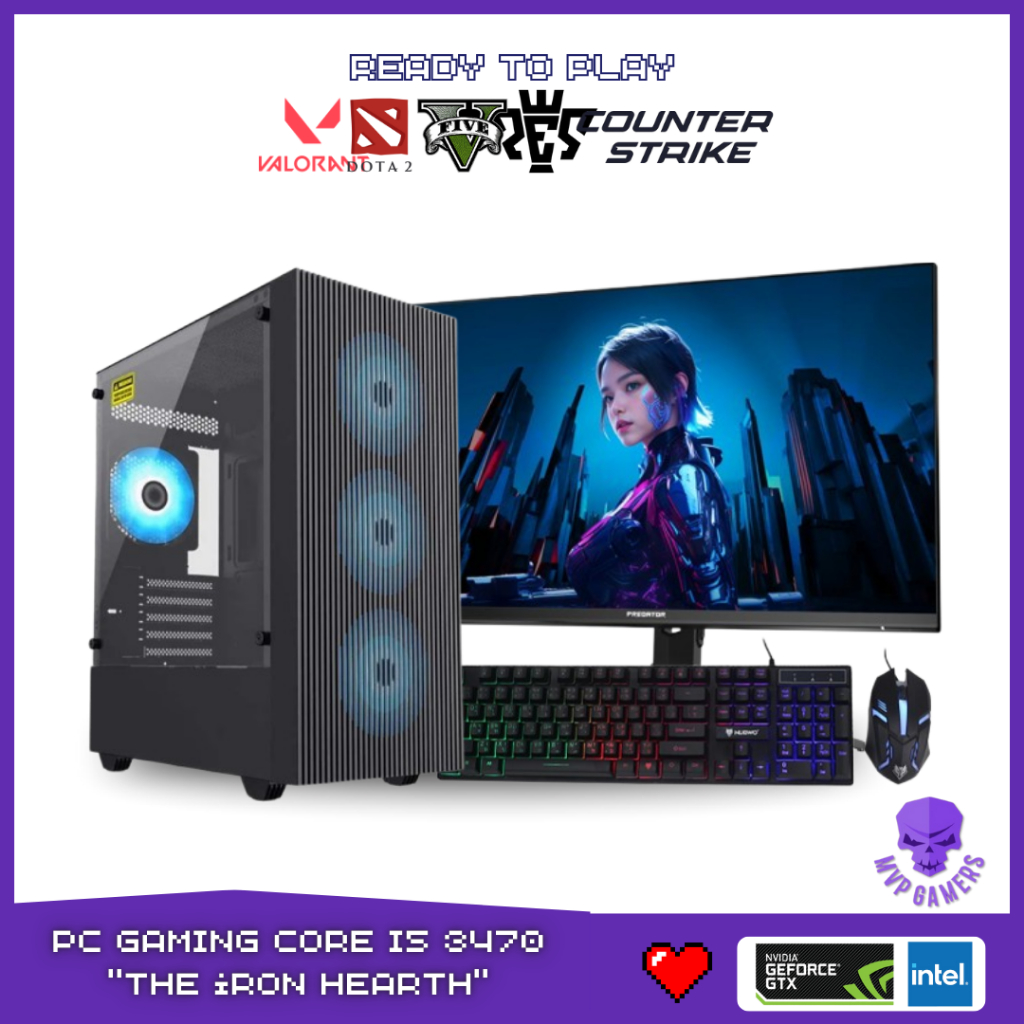 Jual PC Rakitan Gaming Core i5 3470 | RAM 16GB | VGA 8GB | Monitor 24 ...