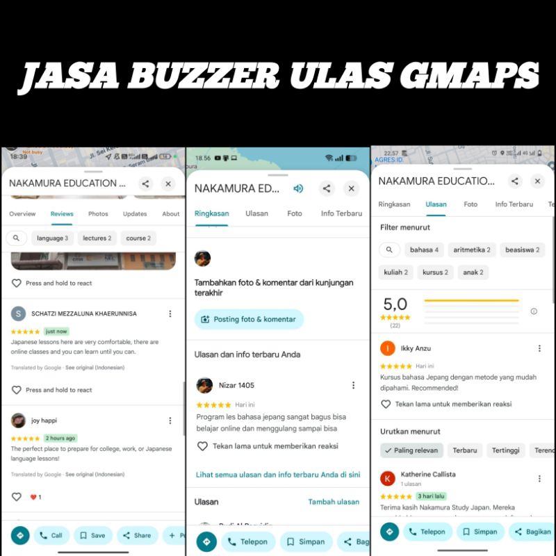 Jual Jasa Ulas, Rating & Report Gmaps | Shopee Indonesia