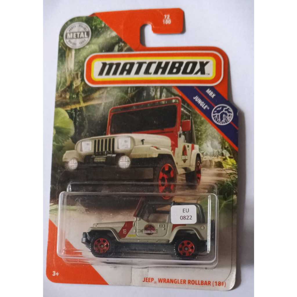 Jual Matchbox - Jeep Wrangler Rollbar (18#) Grey MBX Jungle Jurrasic ...