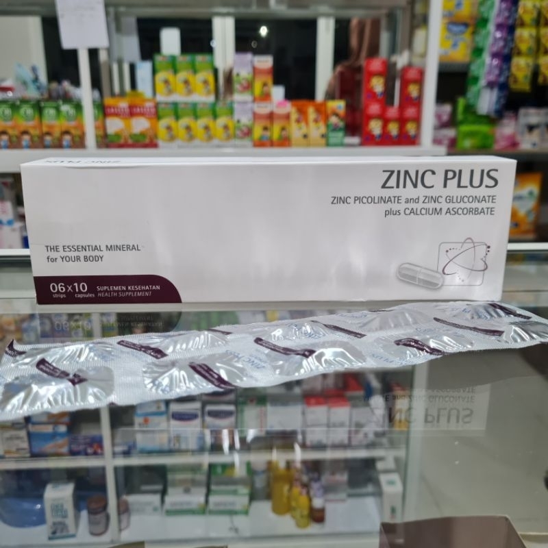 Jual Zinc Plus Kaps 1 strip (isi 10 butir) vitamin kesehatan kulit dll ...