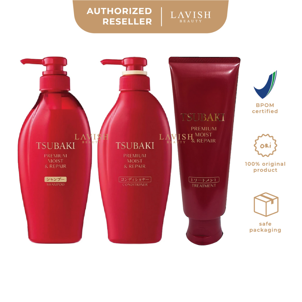 Jual (NEW PACKAGING) TSUBAKI Premium Moist & Repair Shampoo ...